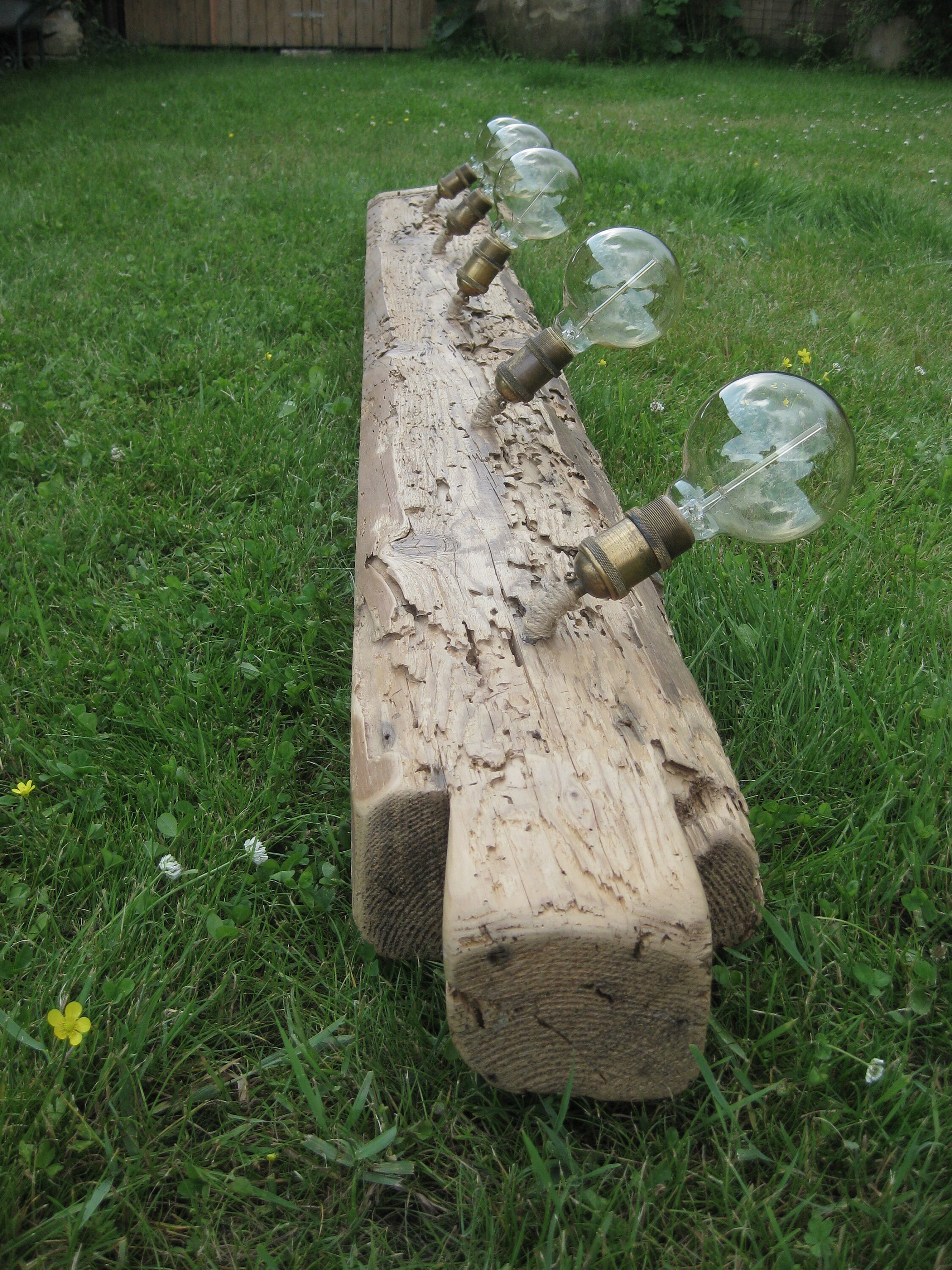 Reclaimed Wood Ceiling Lamp - Etsy