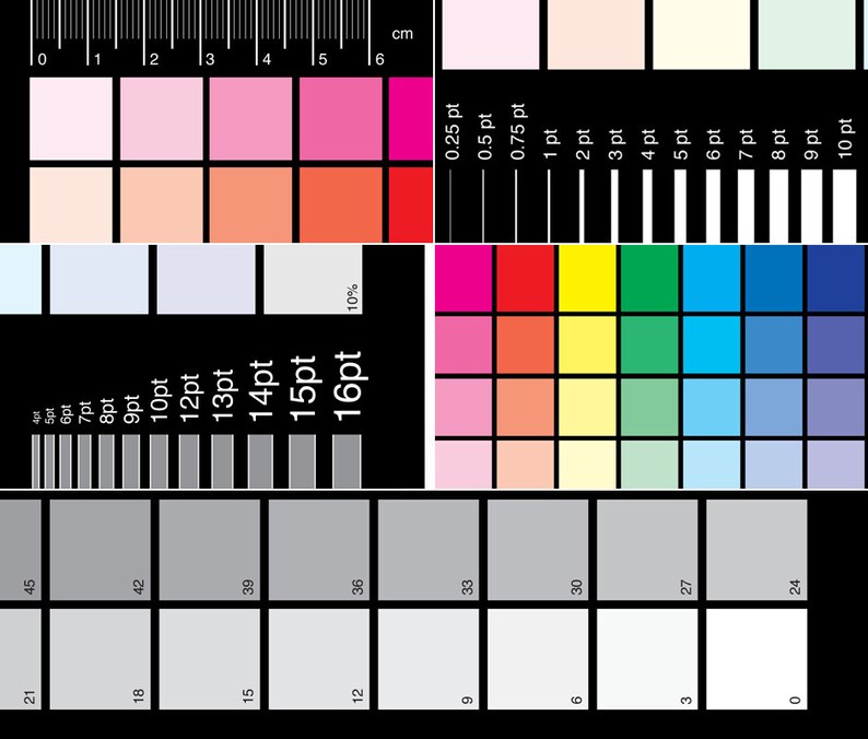 The CMYK Greyscale Card for Design and Reprographics - Etsy