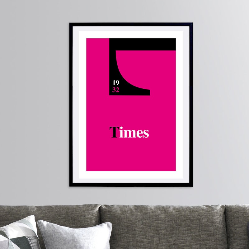 Typeface Poster - Etsy