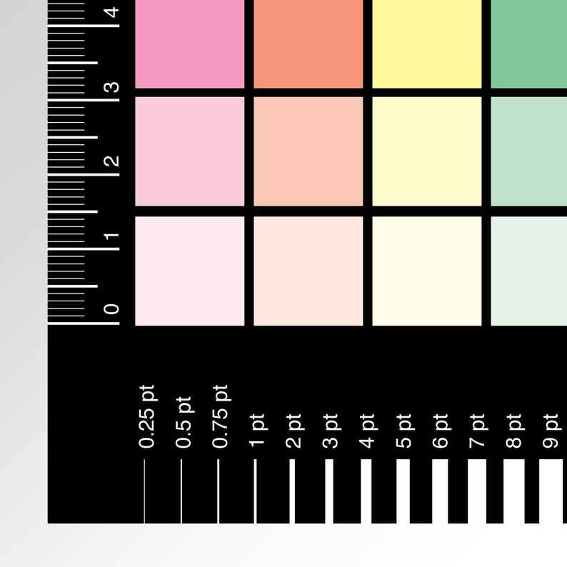 The CMYK Greyscale Card for Design and Reprographics - Etsy