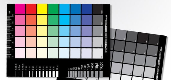 The CMYK Greyscale Card for design and reprographics | Etsy