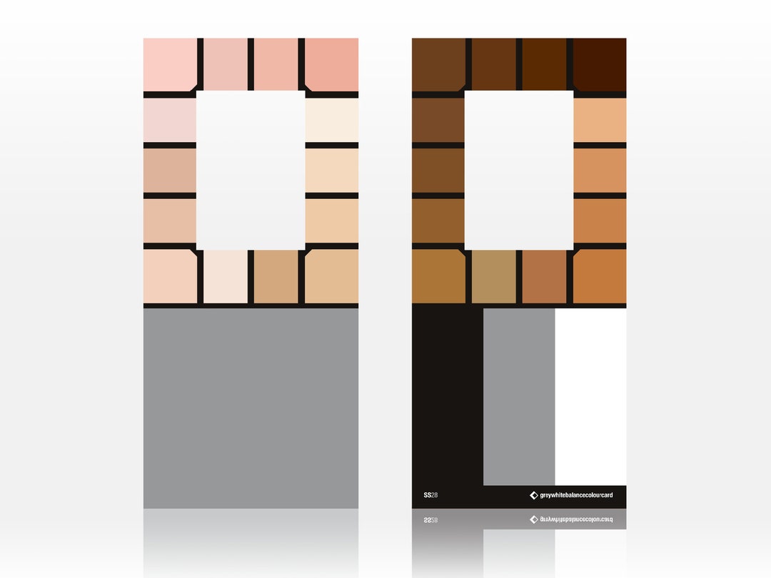 Skin Shade Colour Target - 18% Grey Balance Card for Photographers and ...