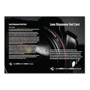 Camera Lens Sharpness Test Card - A4 Size (210mm X 297mm) - Etsy