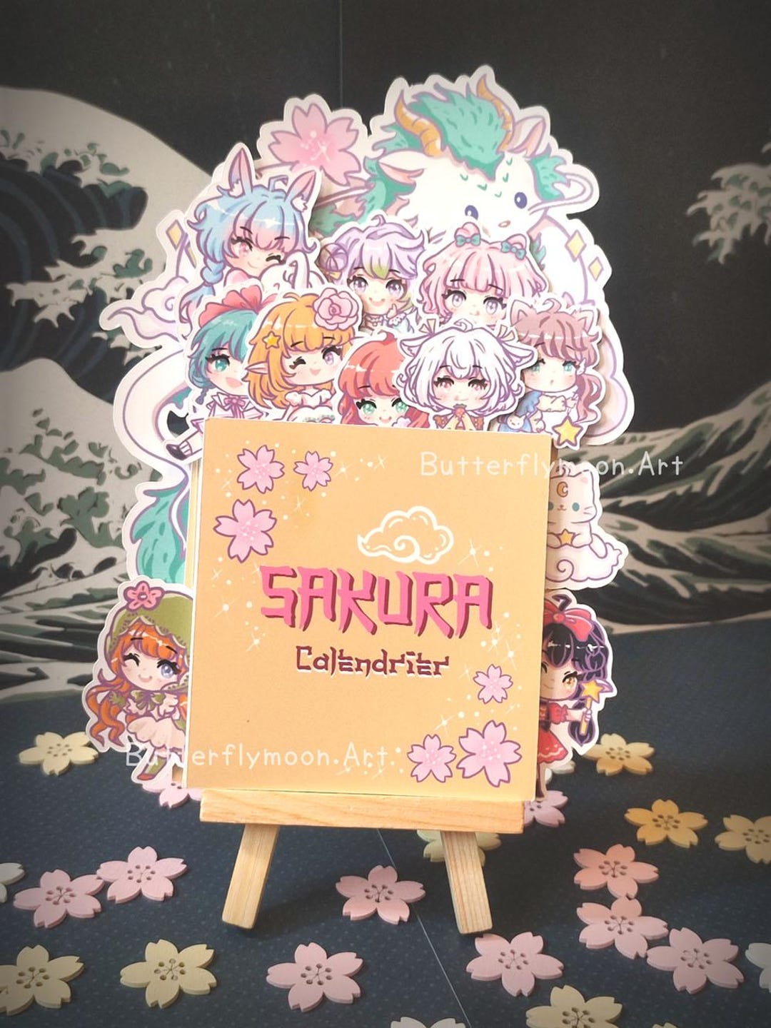 Kawaii Chibi "sakura" 2025 or 2026 Mini Calendar, 2025 or 2026 Desk ...