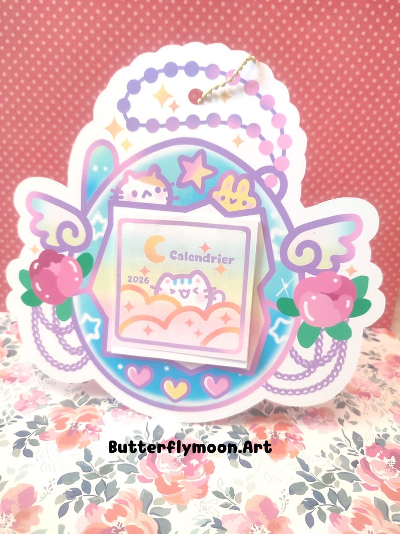 Kawaii 2026 Desk/wall Calendar "magic Pet" - Tamagotchi Style, Pastel ...