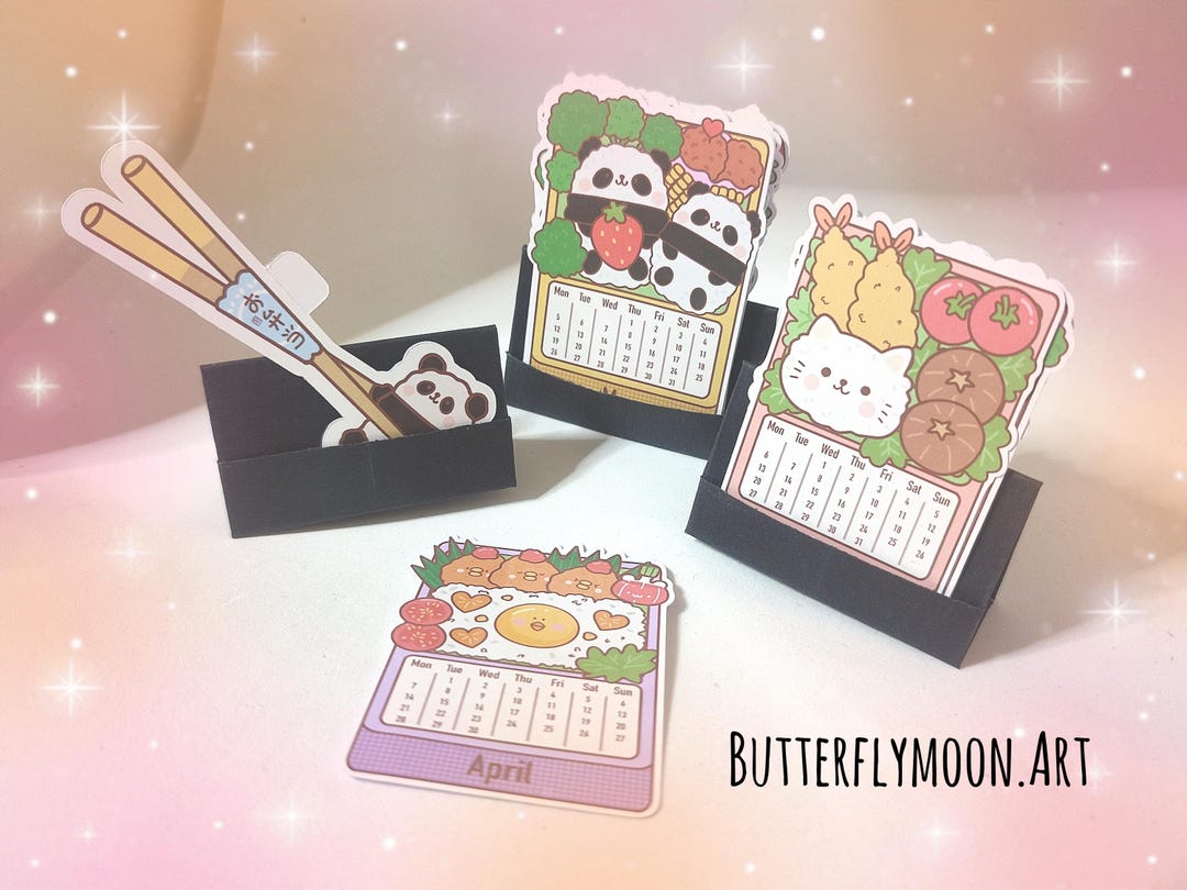 Mini Bento Calendar 2025, Desk Calendar 2025, Bento Monthly Calendar ...