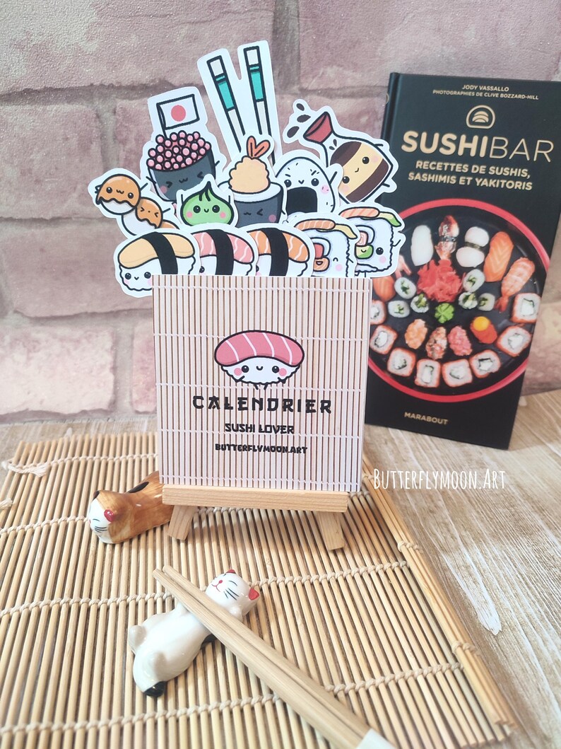 Sushi Lover 2025 Mini Calendar, 2025 Desk Calendar, Sushi Lover Monthly ...