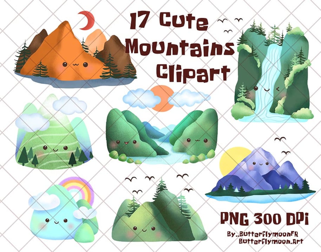 Cute Mountain Clipart Mountains Clipart-forest Clipart-landscape ...