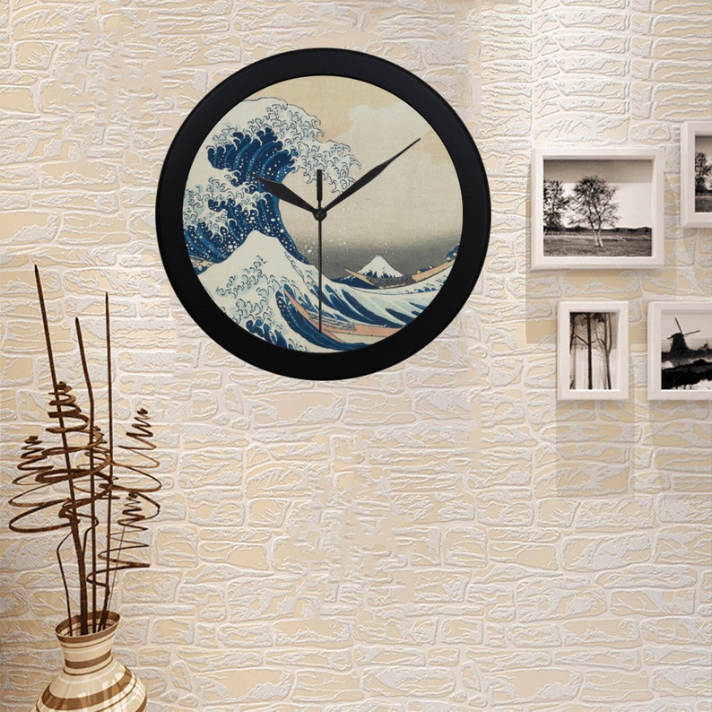 The Great Wave off Kanagawa Clock Wall Art, Japanese Art Gift ...