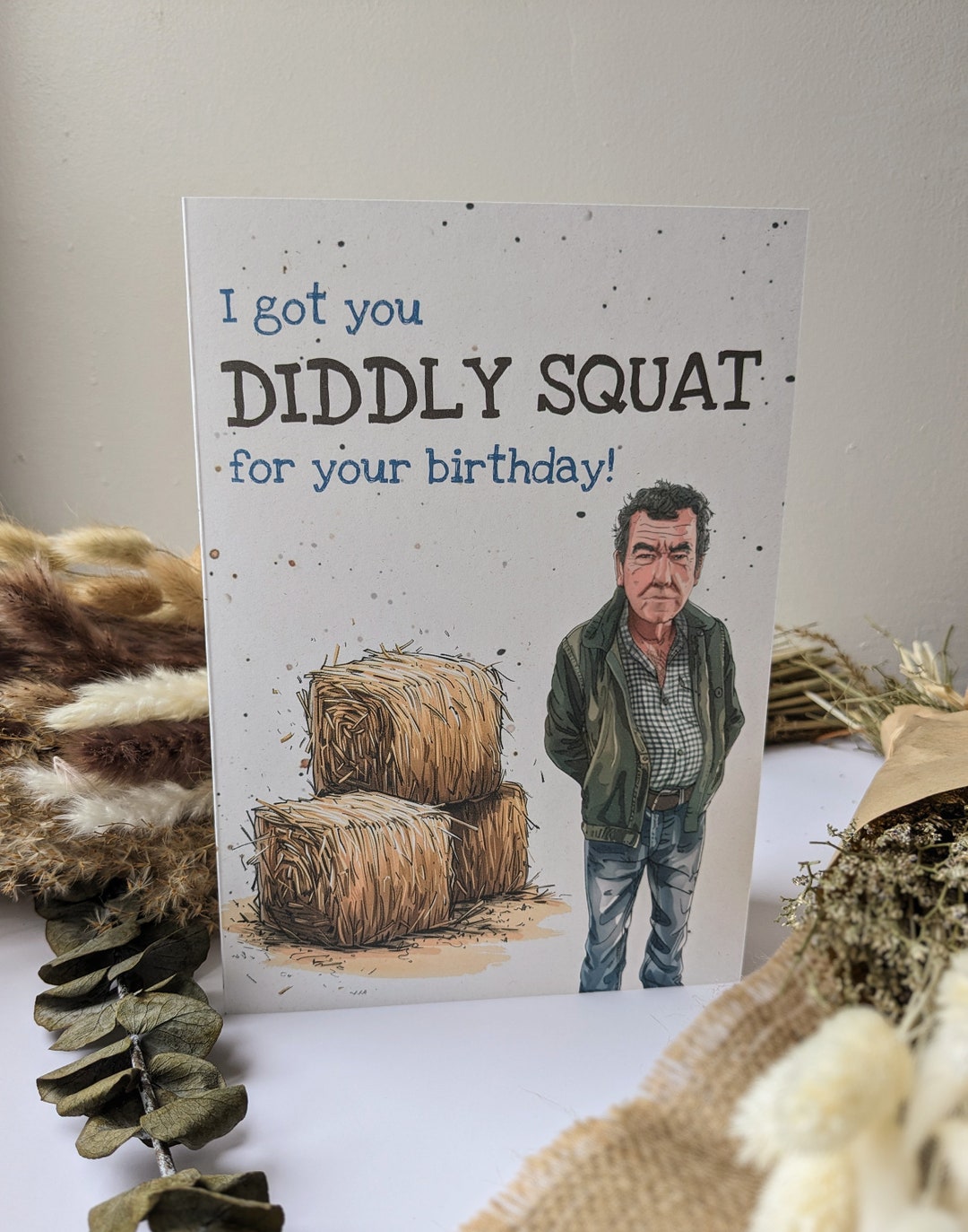 Diddly Squat Slogan Birthdaycard Funny Jeremy Clarkson Farm Greetings ...