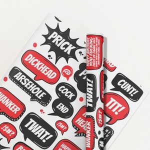 Offensive Swear Word Wrapping Paper – Funny Insult Gift Wrap - Etsy