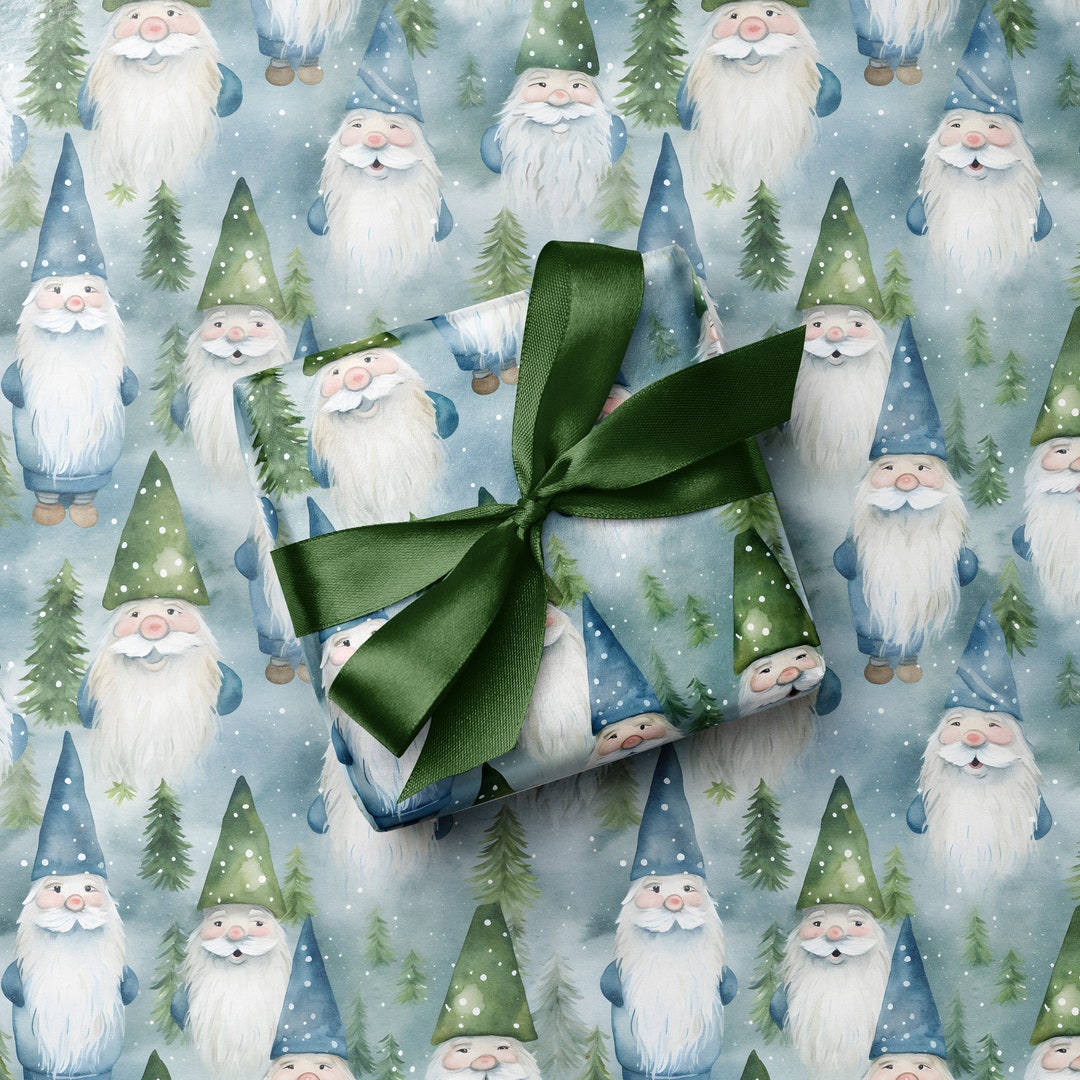 Christmas Gonks and Wizards Luxury Wrapping Paper Hand Drawn Christmas ...