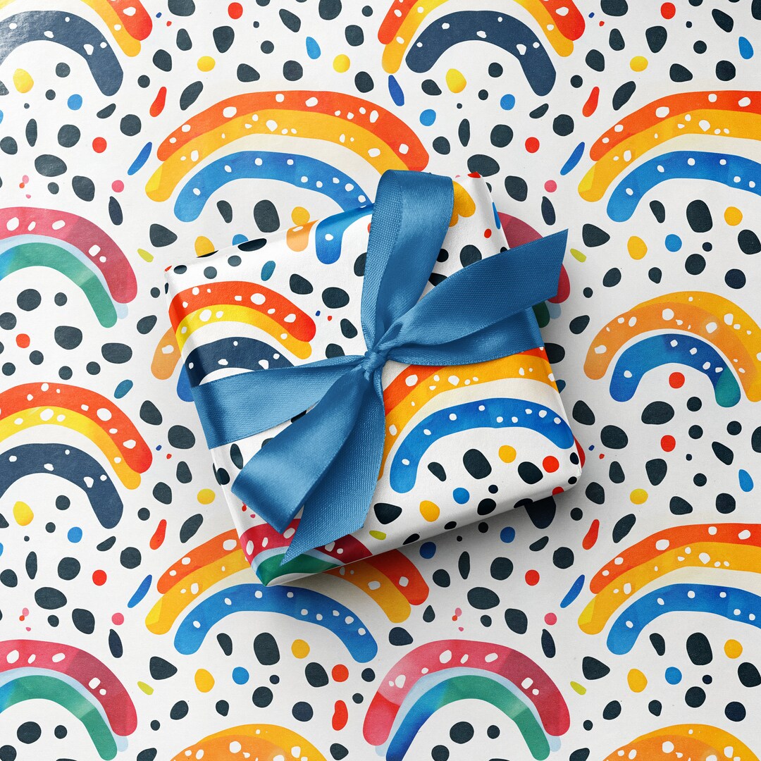 Cute 'rainbow Doodles' Wrapping Paper | Fun & Colourful Hand Drawn ...