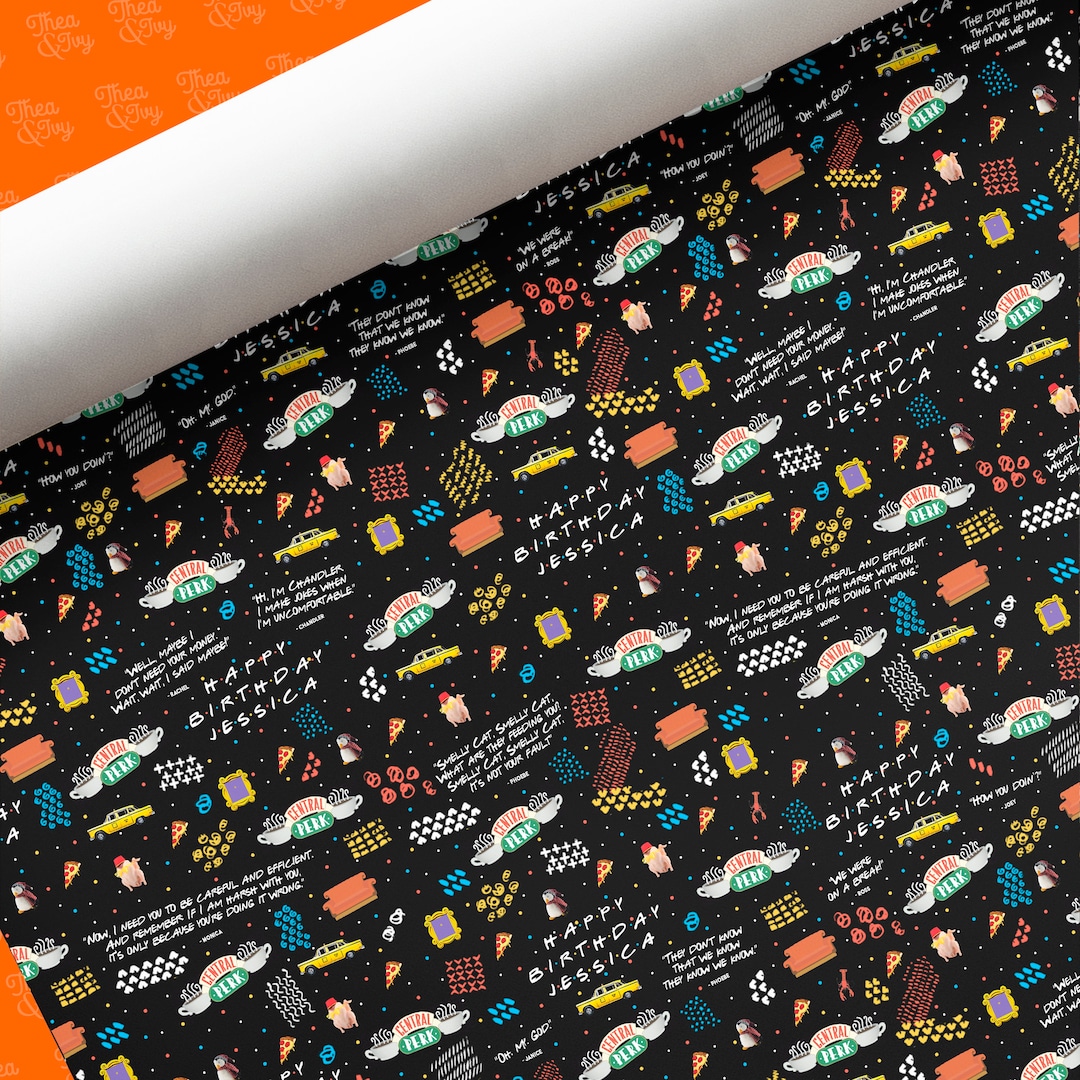 Personalized Friends TV Show Wrapping Paper | Birthday Gift Wrap - Etsy