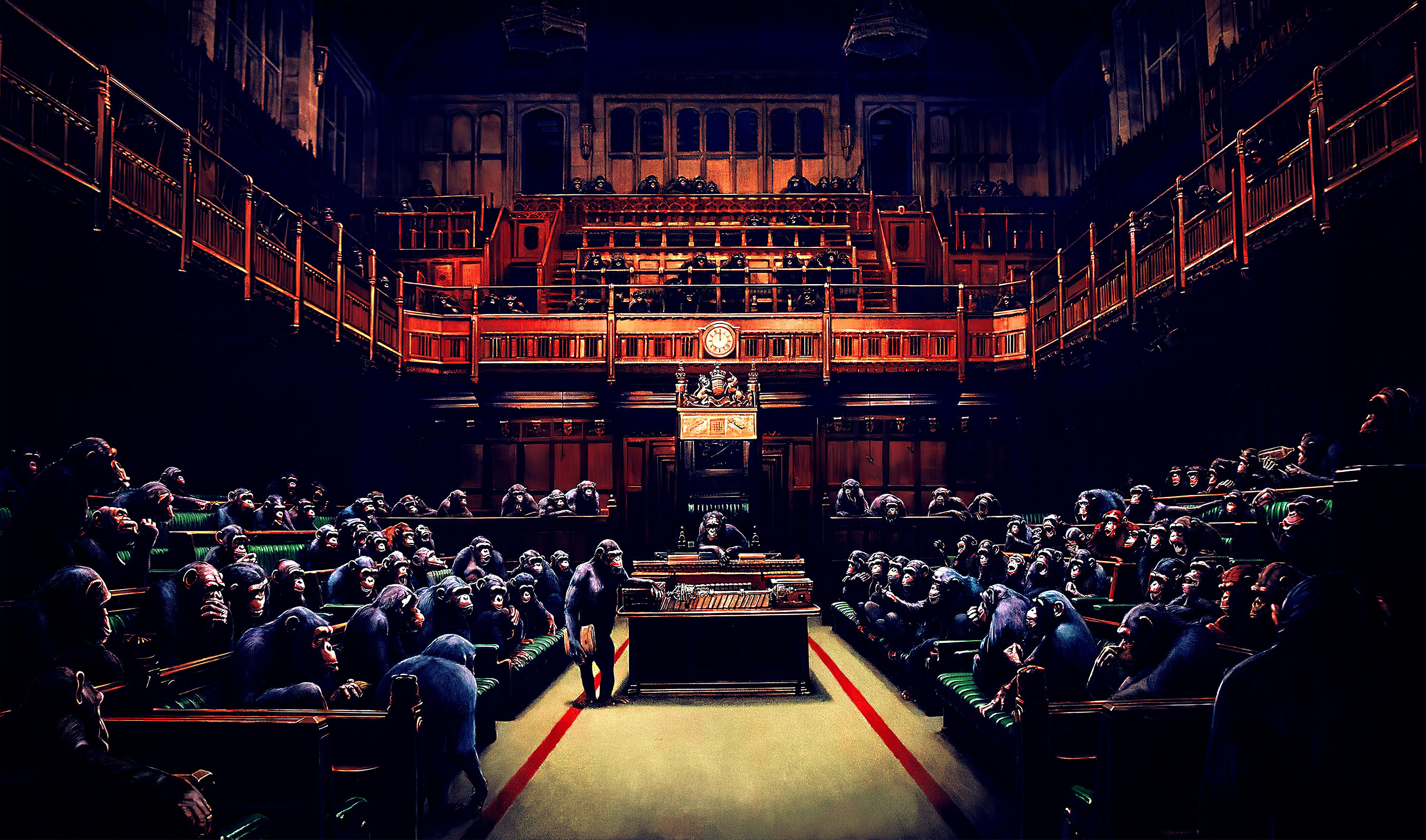 Banksy Devolved Parliament Printed Canvas / House of Commons | Etsy