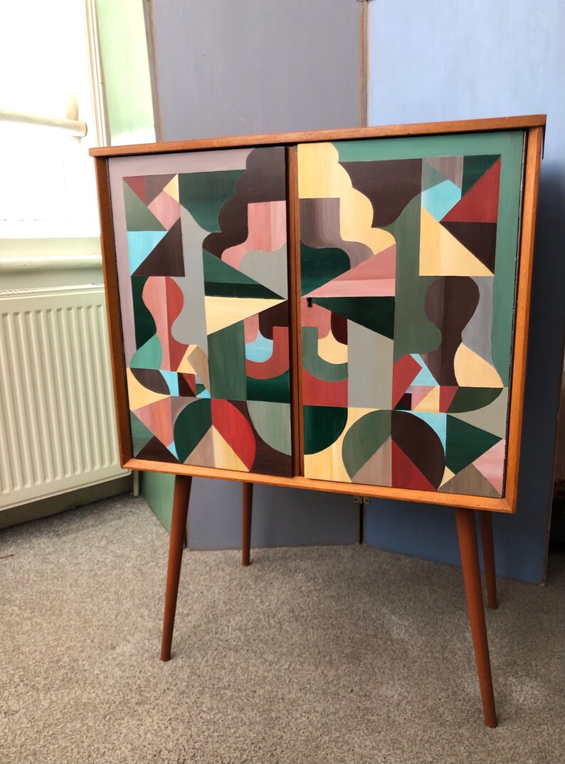Retro Teak Record Cabinet - Etsy