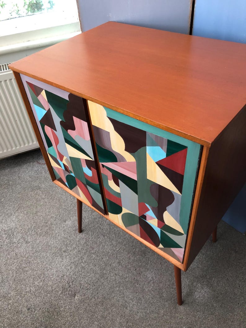 Retro Teak Record Cabinet - Etsy