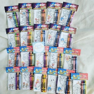 Choose Your Theme Party Favor Coloring Packets any Theme - Etsy