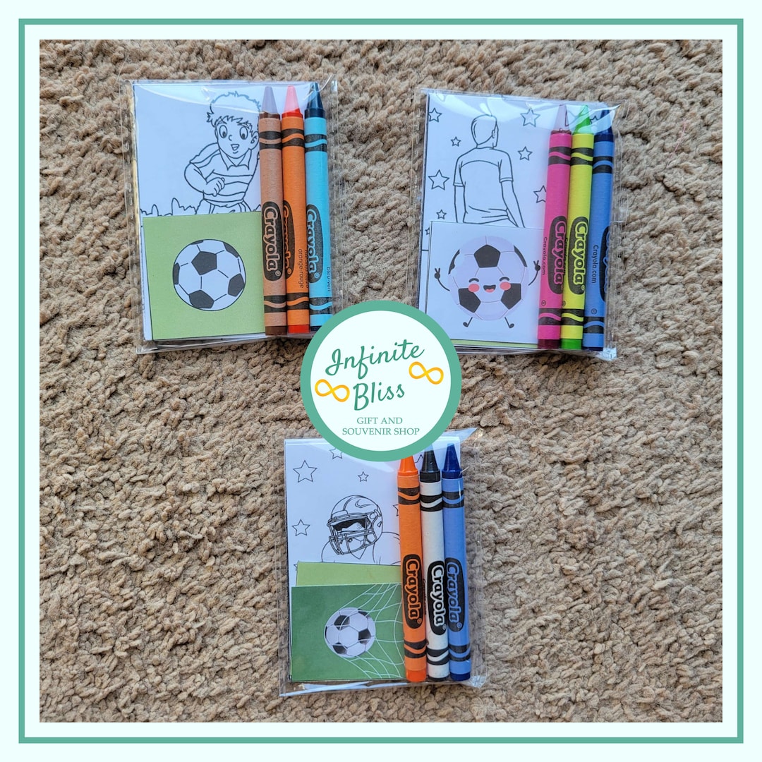 Soccer Coloring Packs | Soccer Coloring Pages | Soccer Party Favor ...