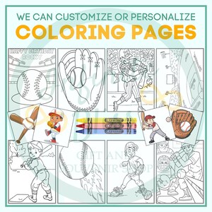 Baseball Coloring Packs | Coloring Pages | Birthday Party |first Rookie ...