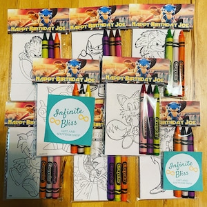 Sonic the Hedgehog Coloring Packs | Coloring Pages | Sonic Party Favors ...
