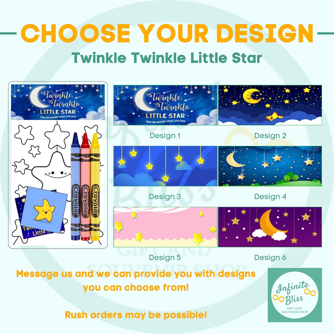 Twinkle Twinkle Little Star Coloring Packs | Coloring Pages | Party ...