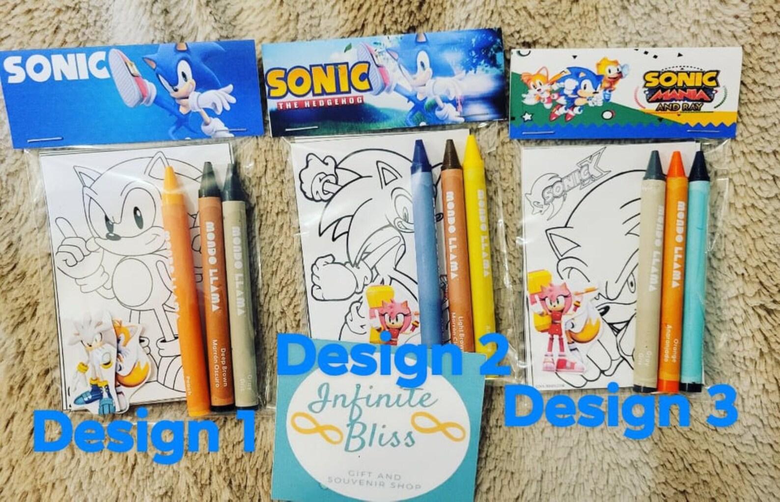 Sonic Coloring Packs Coloring Pages Party Favor - Etsy
