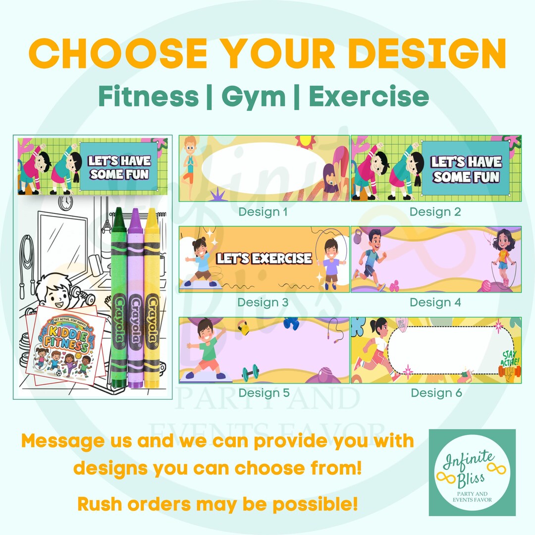 Fitness Coloring Packs | Coloring Pages | Gym Party Favor for Kids ...
