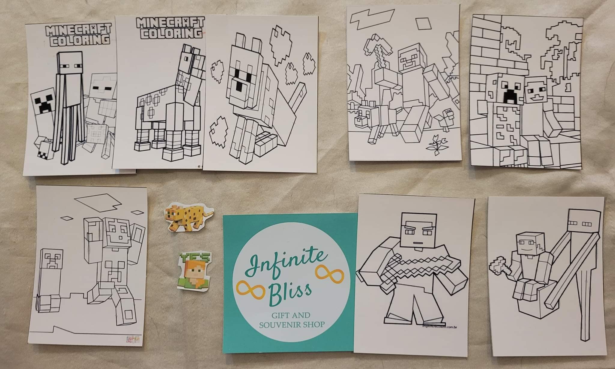 Minecraft Coloring Packs Coloring Pages Party Favor - Etsy