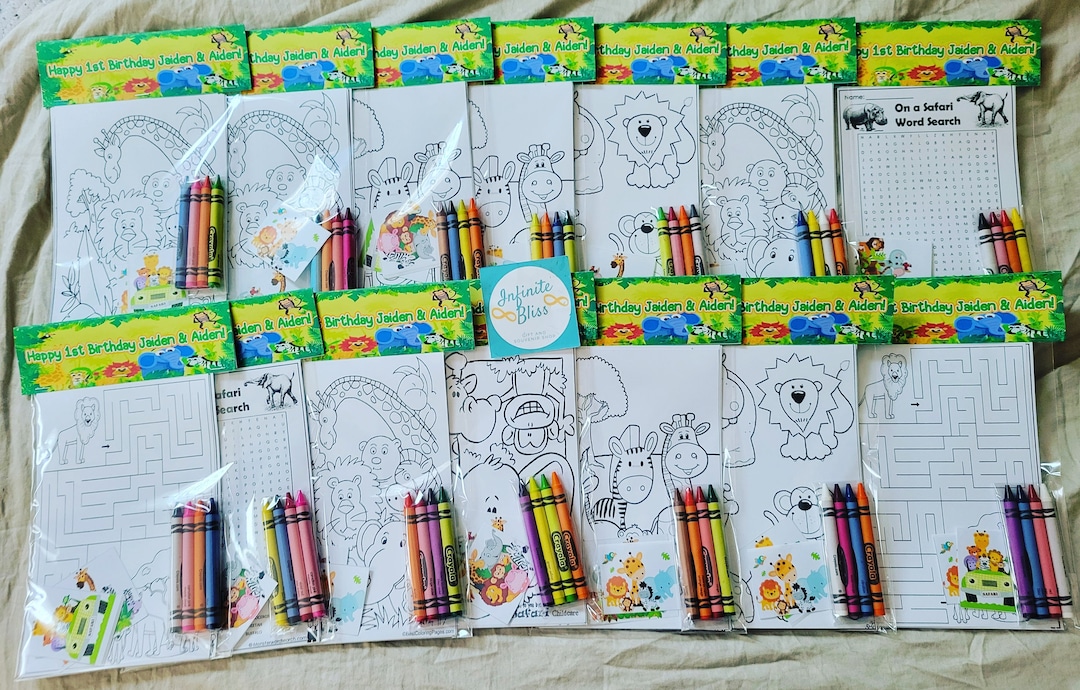 Safari Activity Packs | Coloring Packs | Coloring Pages | Party Favor ...