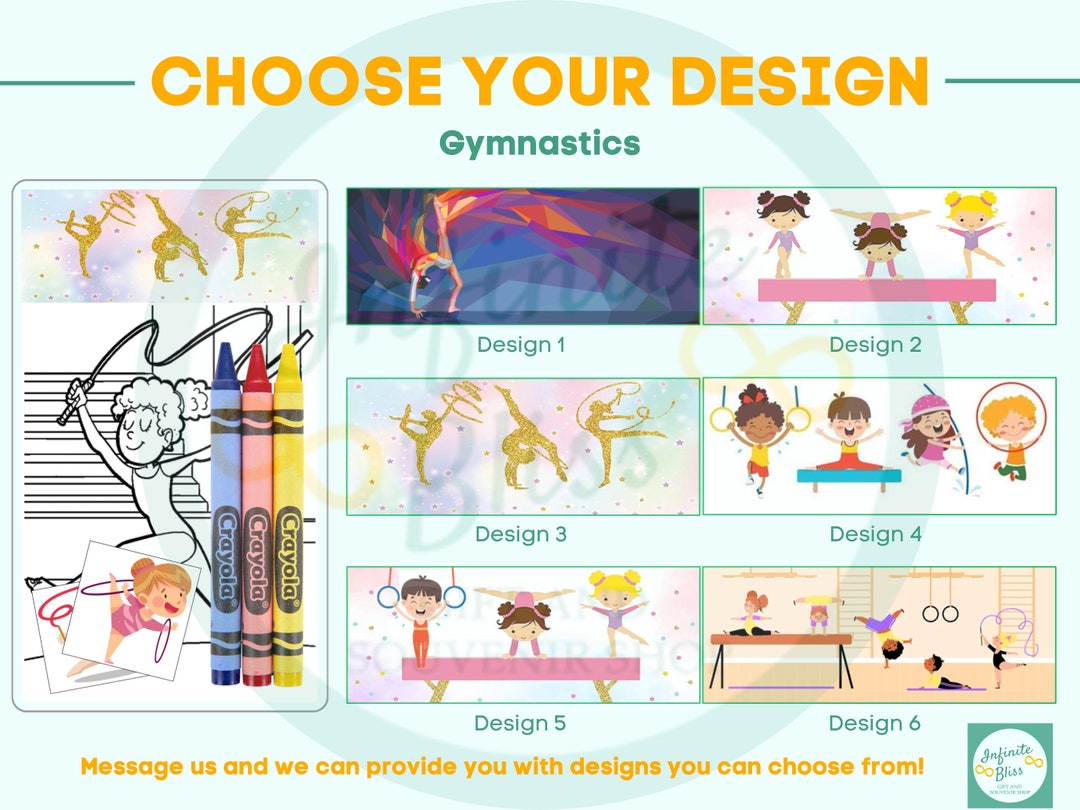 Gymnastics Coloring Packs | Gymnastics Gymnast Cartwheels and Cupcakes ...