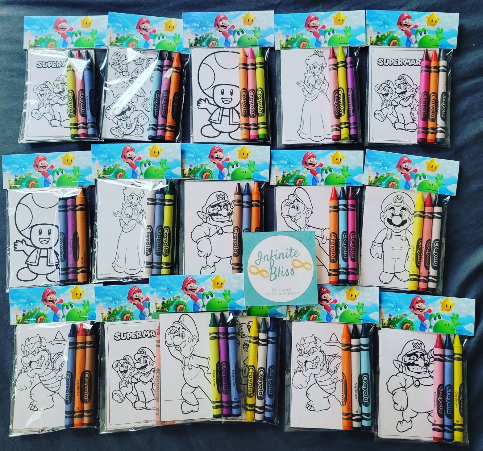 Mario Coloring Packs Coloring Pages Party Favor - Etsy