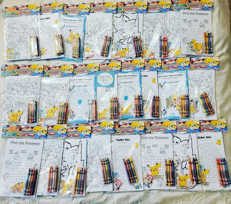 Pokemon Activity Packs | Coloring Packs | Coloring Pages | Party Favor ...