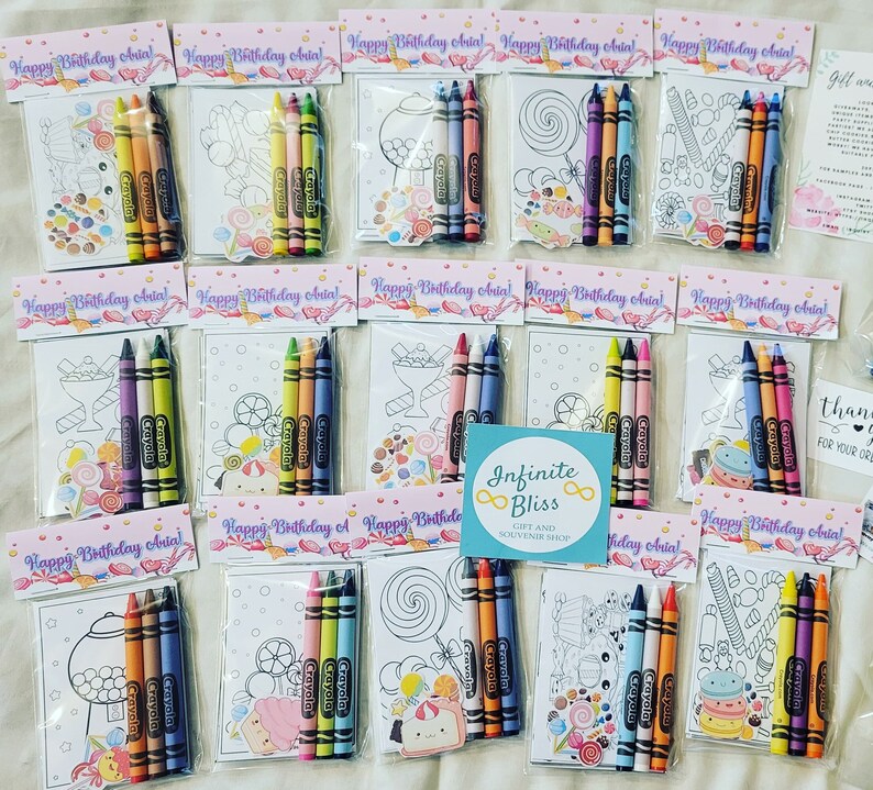 Choose Your Theme Party Favor Coloring Packets any Theme - Etsy