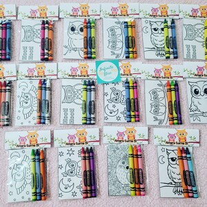 Owl Coloring Packs | Owl Coloring Pages | Owl Birthday Party Favor ...