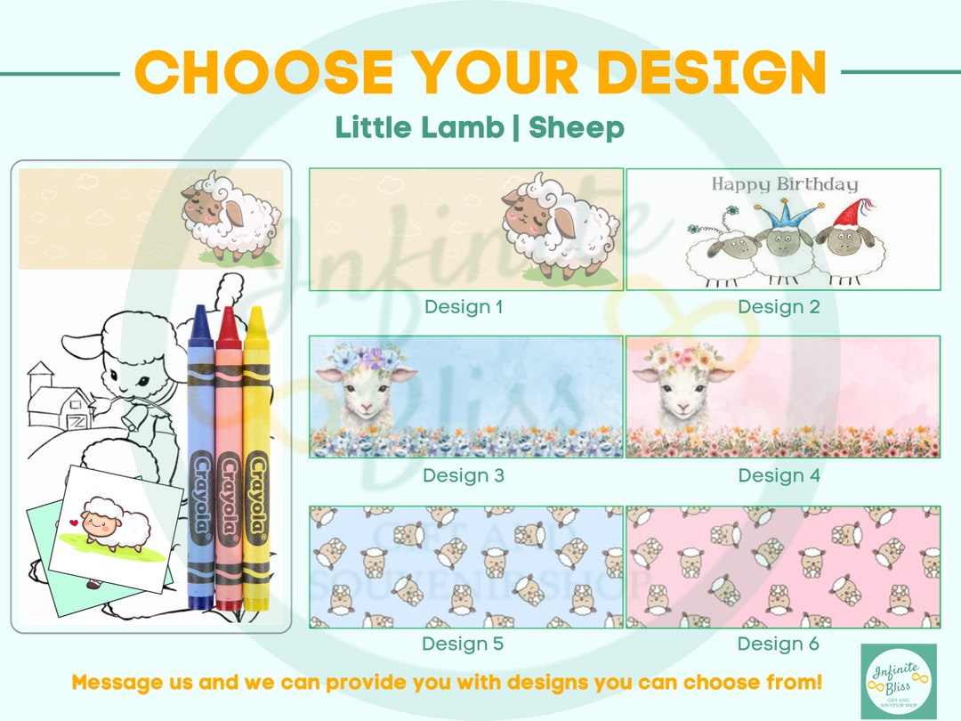 Little Lamb Coloring Packs Little Lamb Party Coloring Pages Sheep Party ...