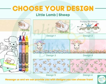 Sheep Themed Coloring Party Favors , Personalized Crayons, Lamb Crayons ...