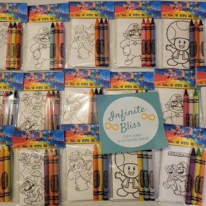 Mario Coloring Packs | Coloring Pages | Party Favor for Kids | Luigi ...