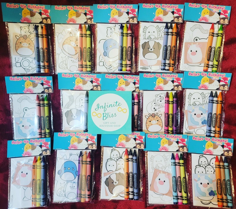Choose Your Theme Party Favor Coloring Packets any Theme - Etsy