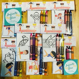 Gymnastics Coloring Packs | Gymnastics Gymnast Cartwheels and Cupcakes ...