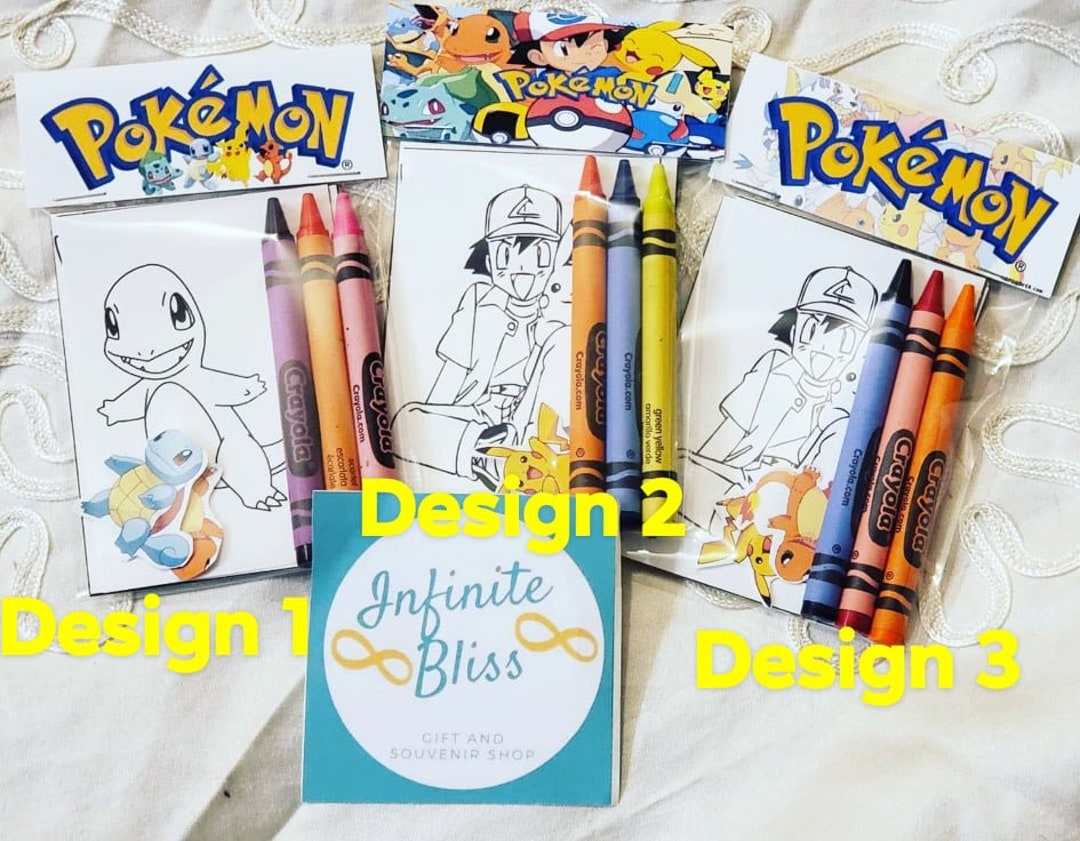 Pokemon Coloring Packs Coloring Pages Party Favor - Etsy