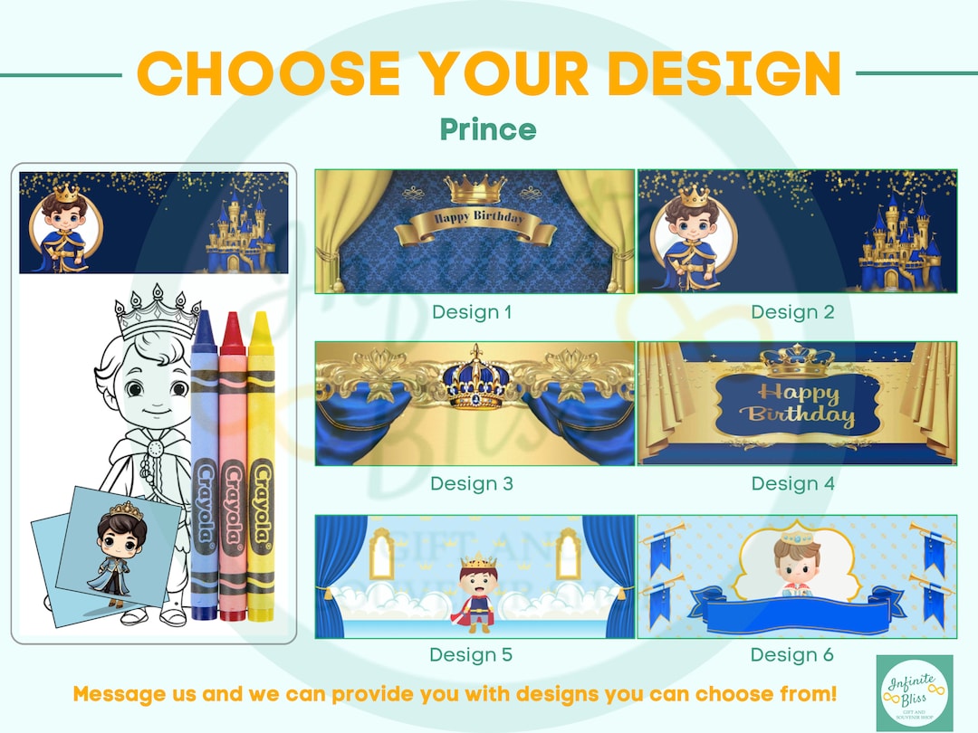 Prince Coloring Packs | Coloring Pages | Royal Prince | Party Favor ...