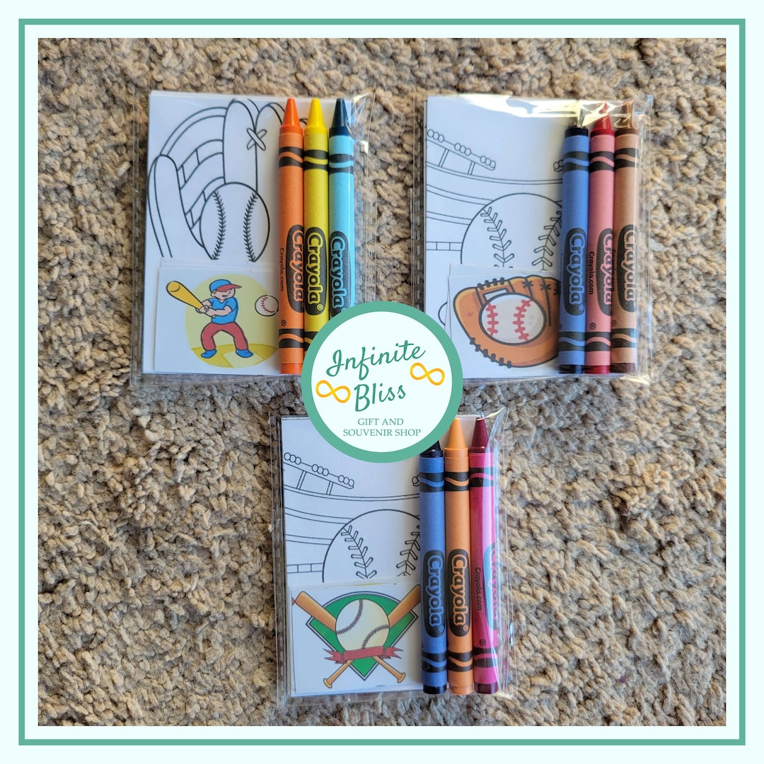 Baseball Coloring Packs | Coloring Pages | Baseball Party Favor for ...