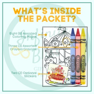 Circus Coloring Packs | Carnival Coloring Pages | Party Favor | Pink ...