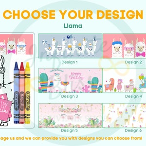 Llama Coloring Packs Llama Coloring Pages Party Favors Birthday Party ...