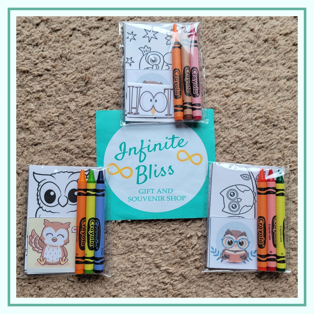 Owl Coloring Packs | Owl Coloring Pages | Owl Birthday Party Favor ...