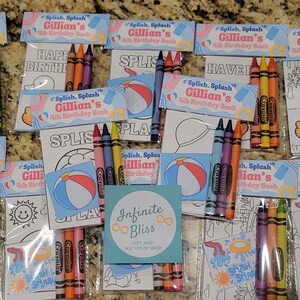 Pool Party Coloring Packs | Coloring Pages | Party Favor | Splish ...