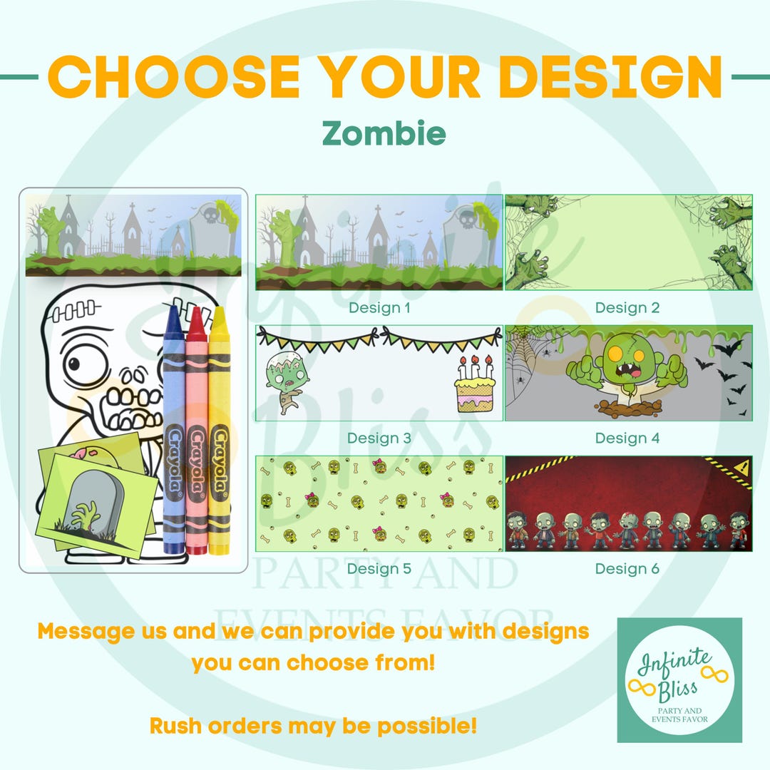 Zombie Coloring Packs | Coloring Pages | Party Favor | Zombies ...