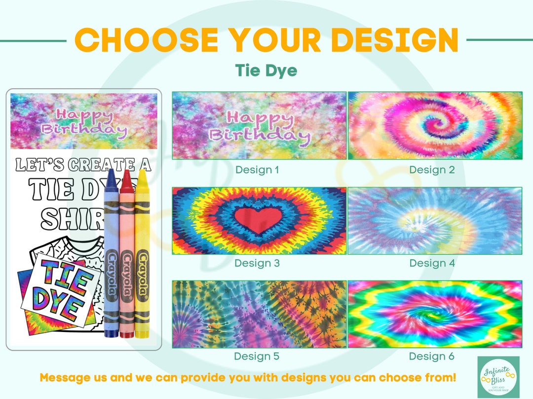Retro Tie Dye Coloring Packs | Coloring Pages | Party Favor | Fun ...