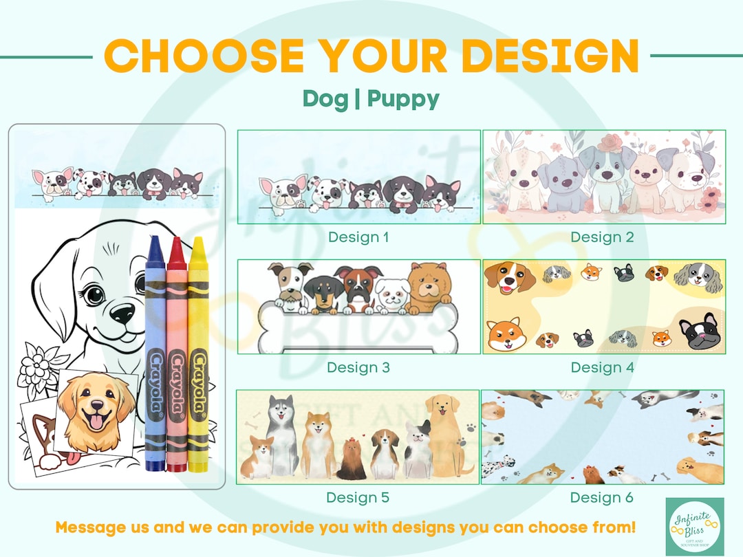 Puppy Coloring Packs | Coloring Pages | Dog Party Favor for Kids | Pet ...